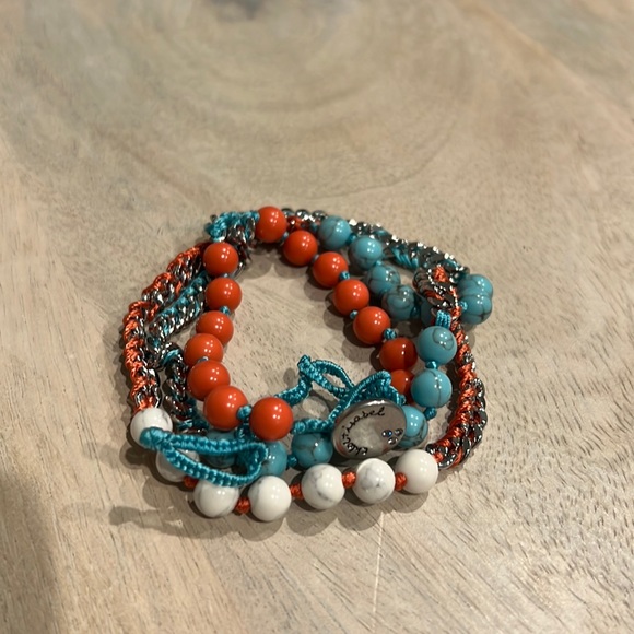 Chloe + Isabel | Jewelry | Chloe Isabel Wrap Bracelet Coral Silver ...